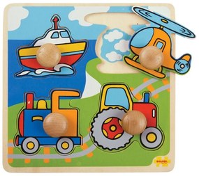Bigjigs Toys Vkládací puzzle doprava