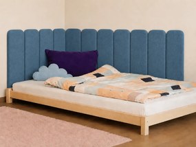 Rovný čalouněný panel na zeď VELUR se zaoblenými rohy Zvolte barvu: Hnědá, Zvolte rozměr: 30x100 cm, Uchycení na zeď: Se samolepícím suchým zipem