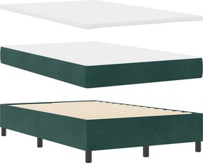 Postel s boxspringem s čelo Tmavě zelená 190 x 120 cm samet 3344435