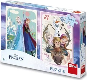 DINO Ledové králoství: Anna a Elsa / 2x77 dílků / od 5 let