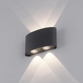PN 9487-13 CARLO LED nástěnná lampa, 4 bodové, antracit, venkovní i vnitřní, dekorativní 3000K - PAUL NEUHAUS