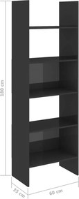 vidaXL Knihovna 60 x 35 x 180 cm dřevotříska [803415] Barva: Bílá