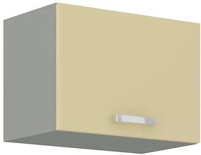 50 cm skříňka horní jednodveřová (otevírání nahoru) Barevné provedení: Grey - Šedá / Šedý lesk