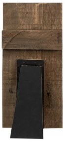 Hnědý antik dřevěný fotorámeček s klipem Clipp - 15*3*36 cm / 3x 9*13 cm