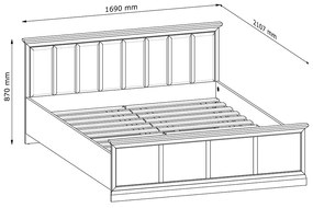 LUCCA c | dvoulůžko L160 + rošt v ceně | 160x200 cm | černá