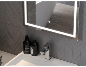 Mexen Miko podsvícené koupelnové zrcadlo 60 x 80 cm, LED 6000K, ventilátor - 9819-060-080-611-00