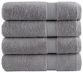 Prémiové ručníky SOLUND 4 ks šedé 50x100 cm 600 g/m² 137306