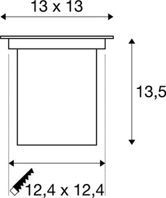 LA 229374 Venkovní svítidlo DASAR čtvercová GU10 230V GU10 35W IP67 - BIG WHITE (SLV)