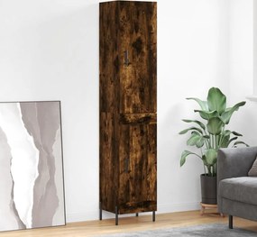 vidaXL Skříň highboard 34,5 x 34 x 180 cm kompozitní dřevo [3199115] Barva: kouřový dub