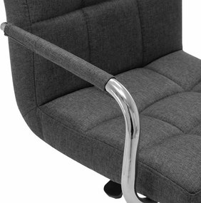 Barové židle 2 ks tmavě šedé textil 283420