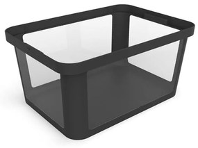 Černý plastový úložný box 55,5x39x26,5 cm Albris – Rotho