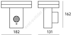 Kobi LED Solární nástěnné svítidlo se senzorem SOLARIS2 LED/5,5W/3,7V 4000K IP44 KB0193