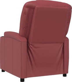 Polohovací křeslo vínové umělá kůže 340963