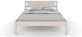 Dřevěná postel Visby LAXBAKEN z borovice / 160x200 cm, bílá barva