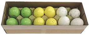 Kropenatá vajíčka VEL6011, bílo-žluto-zelená kombinace, 12 ks v krabičce Min.množ.