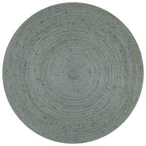 Ručně vyrobený koberec z juty kulatý 90 cm olivově zelený 133668