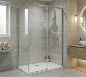 Gelco Luxor sprchová boční stěna ke dveřím 80 x 200 cm chrom čiré sklo GU5680CH