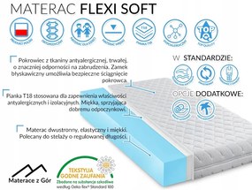 EuroMattress 90x190 PĚNA H1 MĚKKÁ MATRACE PĚNOVÁ 21 CM