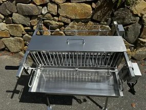 UG Grill Nerezový gril na kuře, kýtu a pečeni /2x Rotisserie