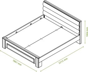 Postel GALA - KR180-GL ořech pacific