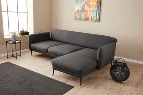 Hanah Home Rohová pohovka VENUS antracitová pravá 825BLC2762