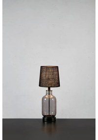 Černá stolní lampa se stínidlem z juty (výška 43 cm) Costero – Markslöjd