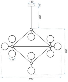 Toolight - Industriální stropní svítidlo 15xE27 APP265-15C, černá, OSW-00880