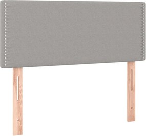 Box spring postel s matrací světle šedá 90x200 cm textil 3140505