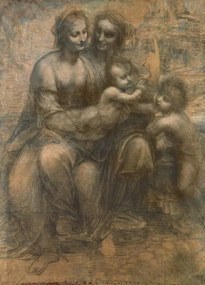 Obrazová reprodukce The Virgin and Child with Saint Anne, and the Infant Saint John the Baptist, Leonardo da Vinci