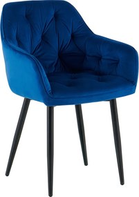 Designové křeslo, modrá Velvet látka, FEDRIS 2 NEW