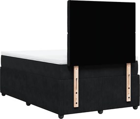 Box spring postel s matrací černá 120 x 190 cm samet 3292300
