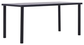 Jídelní stůl černý a betonově šedý 160 x 80 x 75 cm MDF 281859