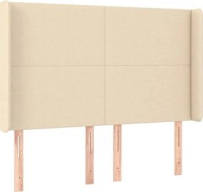 Box spring postel s matrací a LED krémová 140x190 cm textil 3138154