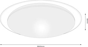 Stropní LED svítidlo Sonic, 1x LED 35w, 3000-6000k, w, (fi 45cm), s ovladačem