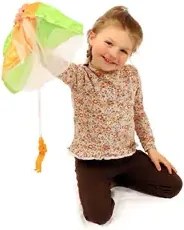 TEDDIES Svítící parašutista s padákem / Látka/plast / 2 barvy / na bat