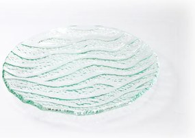 BDK-GLASS Kulaté skleněné talíře NATURE SEA Průměr: 21cm
