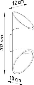 Sollux Lighting Nástěnné svítidlo PENNE 30 černé