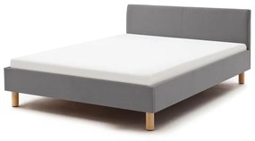 Světle šedá čalouněná dvoulůžková postel 140x200 cm Lena – Meise Möbel