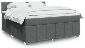 Box spring postel s matrací tmavě šedá 180x200 cm textil 3287148