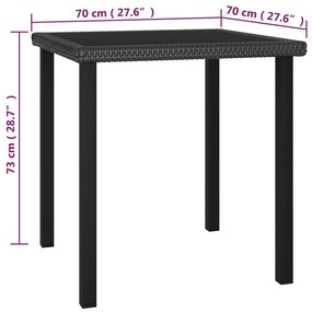 vidaXL 5dílný zahradní jídelní set polyratan černý