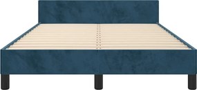 Rám postele bez matrace tmavě modrý 120 x 200 cm samet 3125627