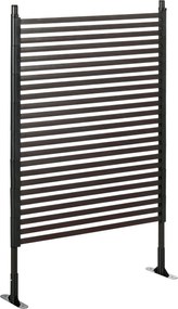 Zahradní plot Outsunny, kovový plot 93 x 150 cm vysoký, dekorativní mřížkový plot se stojany, plot pro psy, horní obloukový plot, krajinářský plot pro