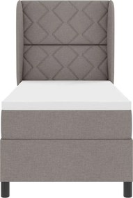 Postel s boxspringem s čelo Taupe 80 x 200 cm textil 3340596