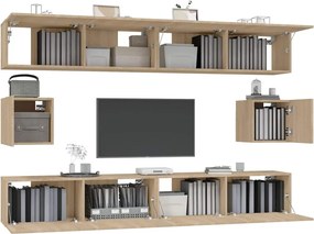 6dílný set TV skříněk dub sonoma kompozitní dřevo 3114368