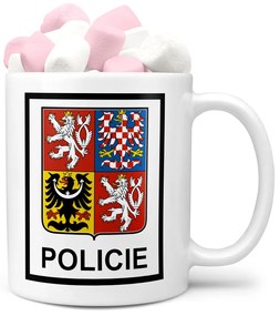 Hrnek Policejní erb (Náplň hrníčku: Marshmallow)