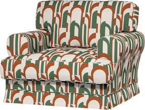 Potah na křeslo IKEA Ekeskog barva zelená látka pletený vzor, vzorované