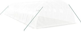 Skleník s ocelovým rámem bílý 48 m² 12 x 4 x 2 m 3188076