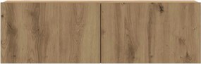 Sada 7 kusů nástěnné TV skříňka dub artisan kompozitní dřevo 3329140