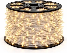 Eco Fix LED světelný řetěz venkovní, 80 m, teple bílá, 800 diod, čirý kabel, IP67, cívka