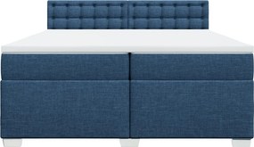Box spring postel s matrací modrá 200x200 cm textil 3288315